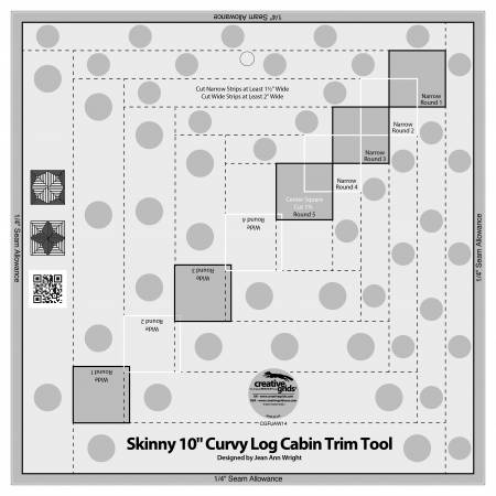 Creative Grids: Skinny 10" Curvy Log Cabin Trim Tool | The Shanty Stitchers